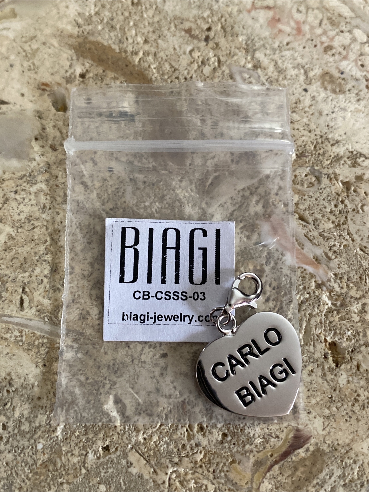NWT Carlo Biagi Heart Clip On Charm for Bracelet Sterling Silver #2667 ...