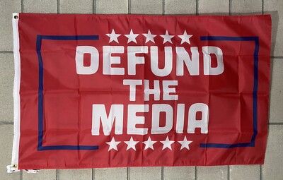 Defund The Media Flag FREE SHIP Fun Fake News Republican 2024 Trump ...