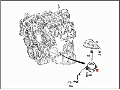 Genuine MERCEDES C292 W166 X166 GL-CLASS X166 Engine mount 1662406017 ...