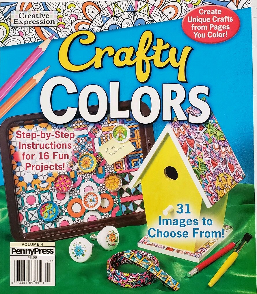 Creative Expression Crafty Colors Volume 4 coloring book adults FREE ...