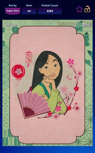 Topps Disney Collect Digital Mulan 25th Mint Strong Spirit Portrait ...