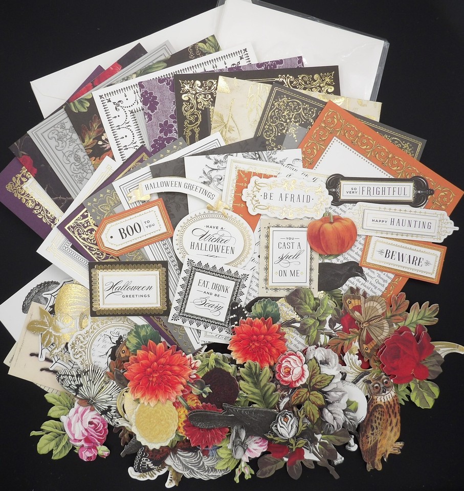 Anna Griffin 106 Pc. VINTAGE HALLOWEEN CARD KIT No. 2C | Makes 10 Cards ...