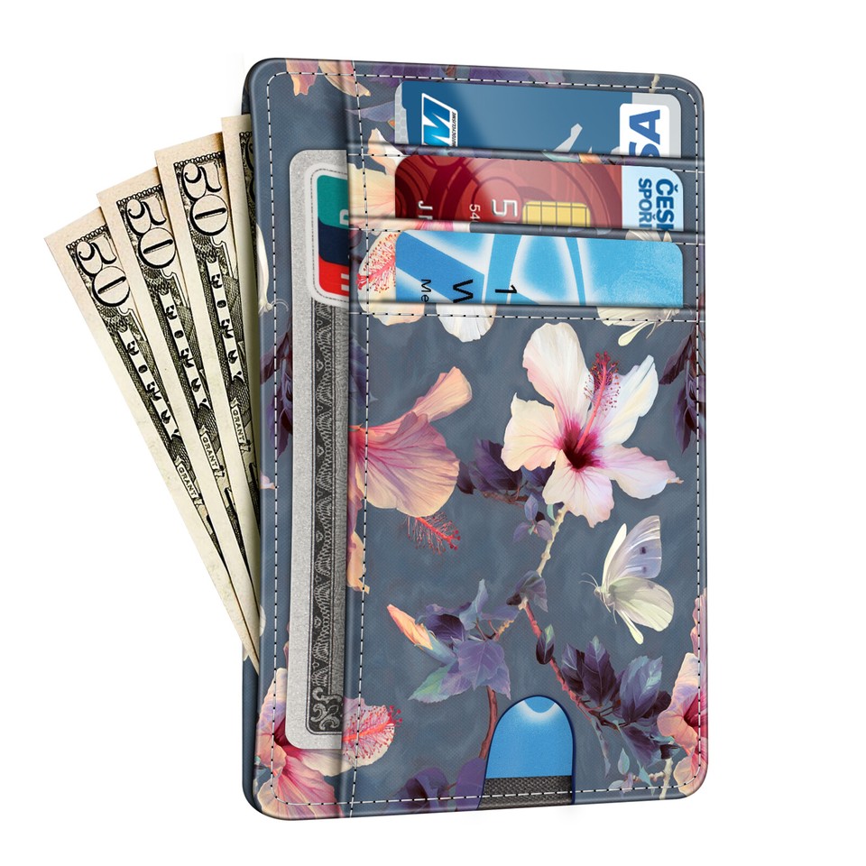 Slim Minimalist Card Wallet RFID Blocking Pocket Credit ID Card Slots ...