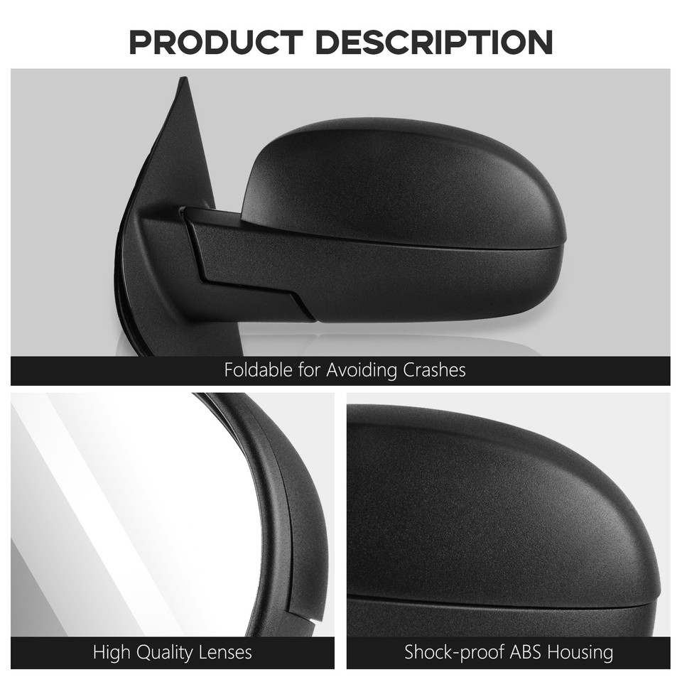 Power Fold Memory Heated Puddle light Arrow Signal Mirror For 2007-14 ...