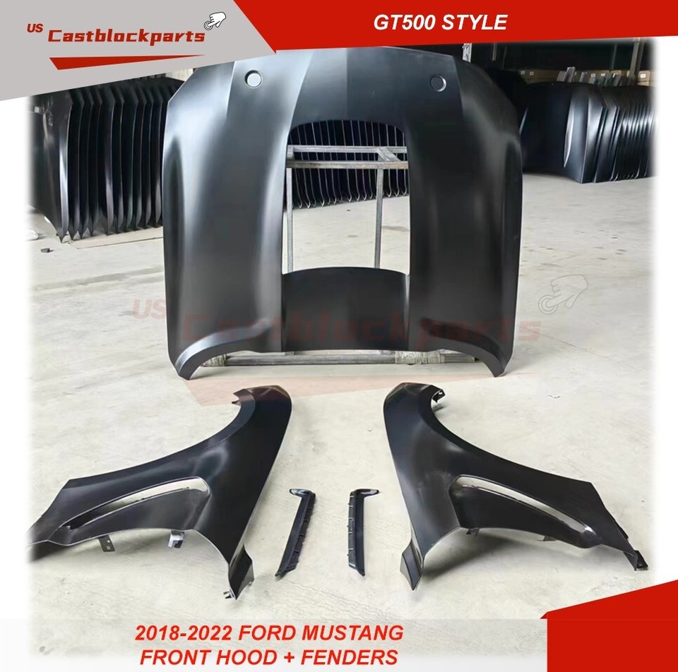 Fits for 18-20 Ford Mustang GT500 Style Front Hood Left+Right Side ...