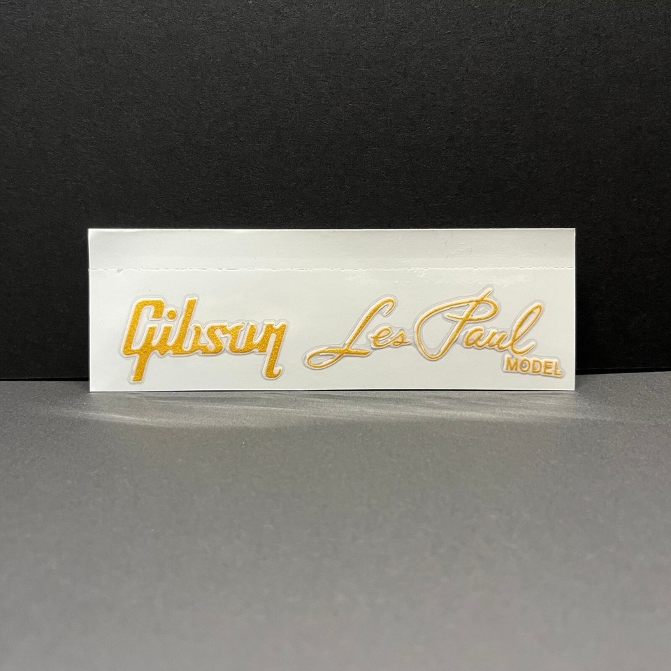 2Pcs Les Paul Gibson Logo Transfer UV Electric Guitar Neck Head ...