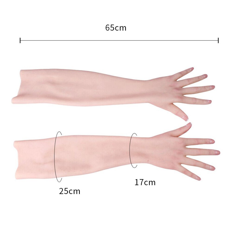 Crossdresser Realistic Bloodshot Silicone Female Gloves Hand Gloves ...