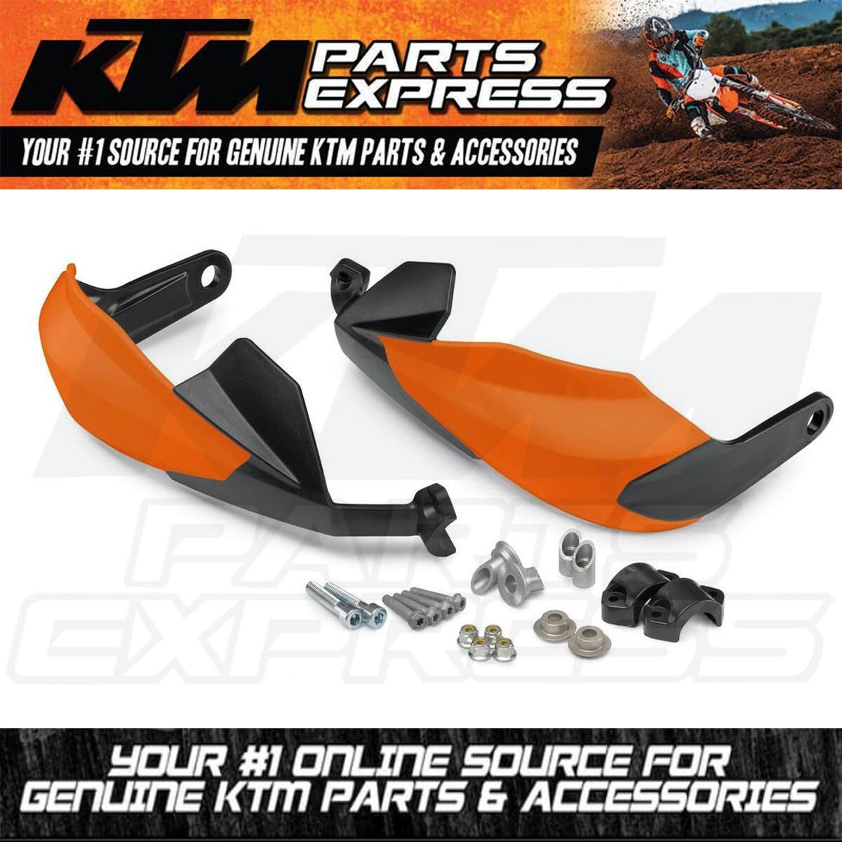 NEW OEM KTM ORANGE HANDGUARDS KIT 125 200 390 DUKE 2014-2023 ...