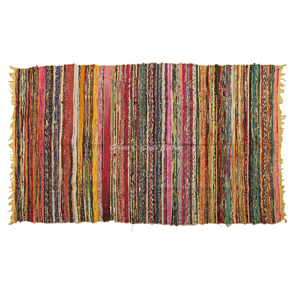 Chindi Handmade Rug Floor Area Rug Kitchen Floor Mat Yoga Mat Kilim ...