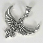 Sterling Silver Fleur De Lis Phoenix Pendant French Royalty Heraldry ...