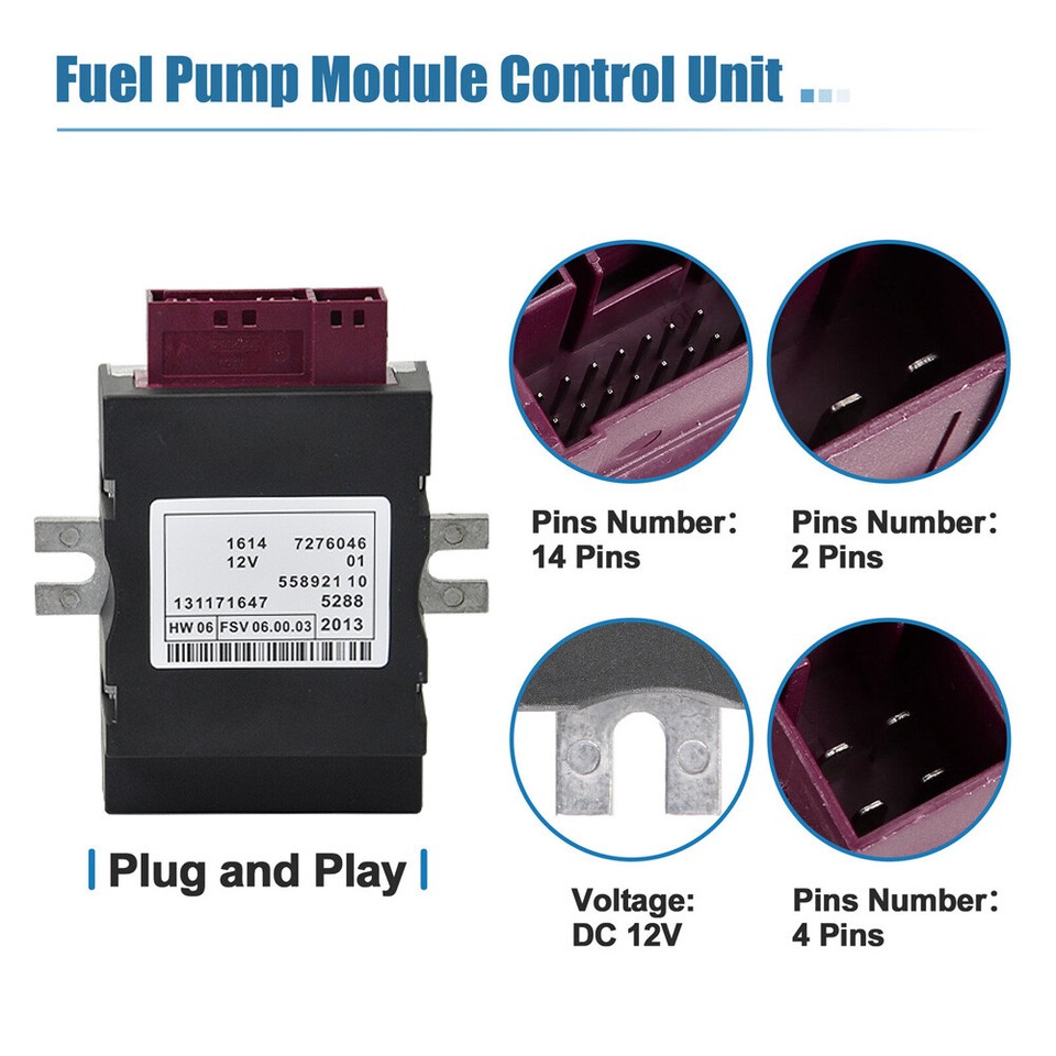 Fuel Pump Control Module Unit 16147229173 for BMW 328i 335i 528i 535i ...