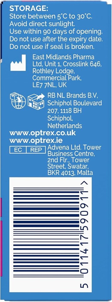 Optrex Intensive Eye Drops Refreshing Drops for Dry Eyes for Irritation ...