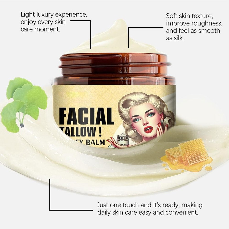 Whipped Beef Tallow Honey Balm Natural Face Moisturizer Grass Fed Cream ...