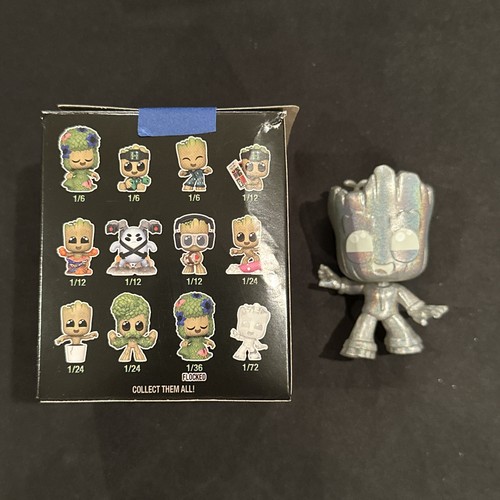 Silver Groot Funko Mystery Minis Figure Marvel I Am Groot Clear Iwau 1/ ...