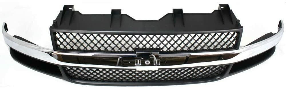 Front Grille Assembly + Headlight Kit For 2003-21 Chevy Express / GMC ...