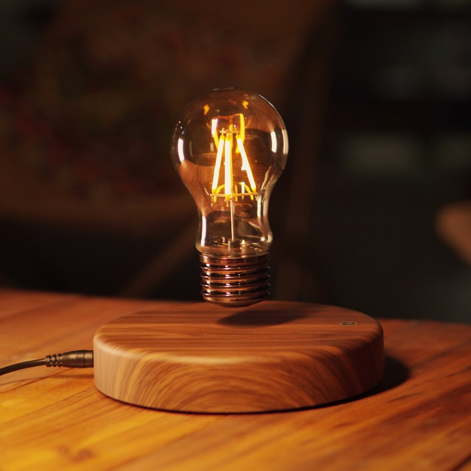 Durable Floating & Spinning Magnetic Light Bulb Night Lamp - Creative ...