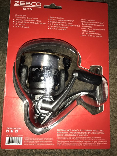 Zebco SPYN20.CP3 Quantum Spyn RH/LH 5.3 1 FW Fishing Spinning Reel Sz ...