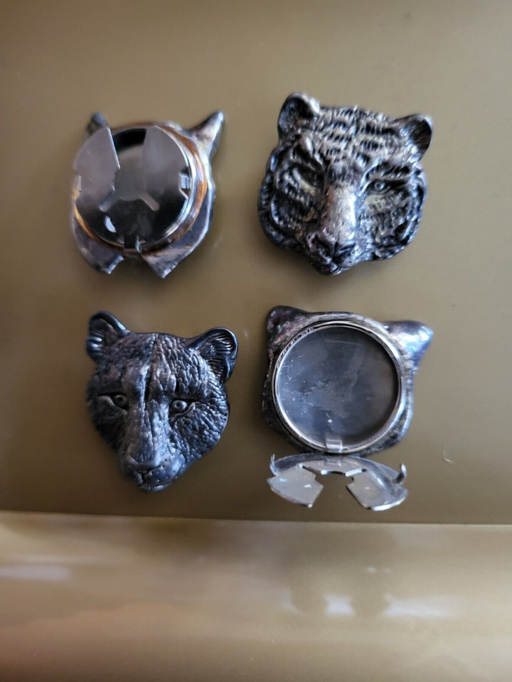 Animal Face Metal Adornment Clasp Animal Head 1 Inch 4 Pieces | eBay