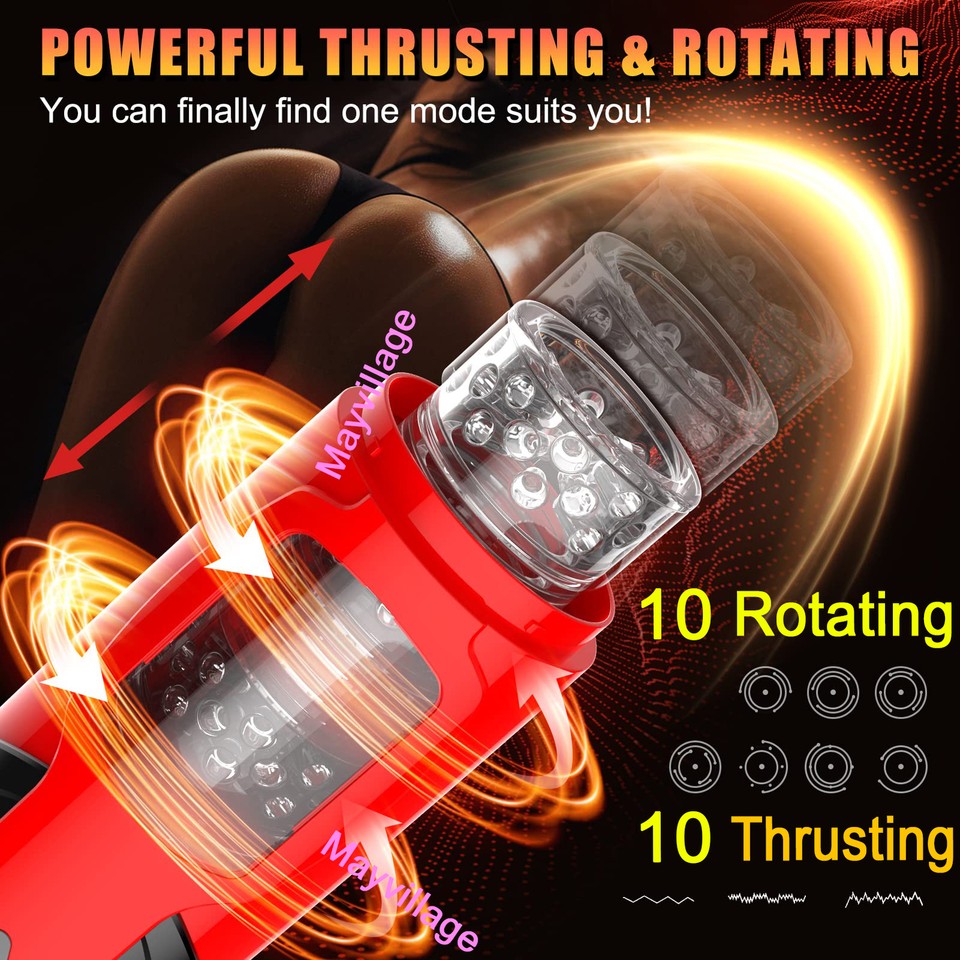 Male Masturbaters Wearable Belt Handsfree Thrusting Cup Rotating ...