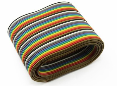 2M 6.6ft 40 Way 40 pin Flat Color Rainbow Ribbon IDC Cable Wire Rainbow ...