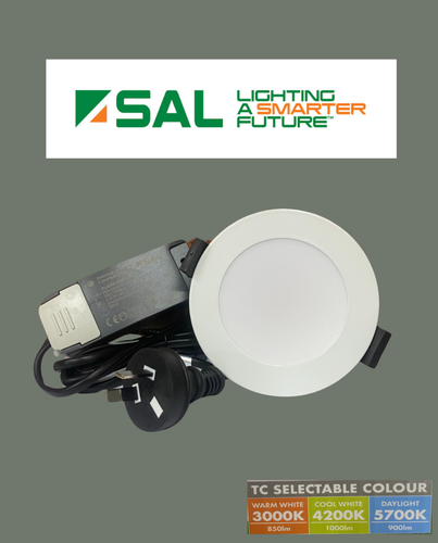 x 23 SAL 10W DIMMABLE LED DOWNLIGHT KIT S9041TC WH ECOGEM TRI COLOUR ...