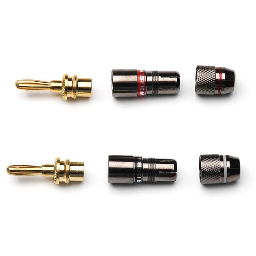 12x Monster 4mm Banana Plugs 24K Gold Plated Speaker Male Wire ...