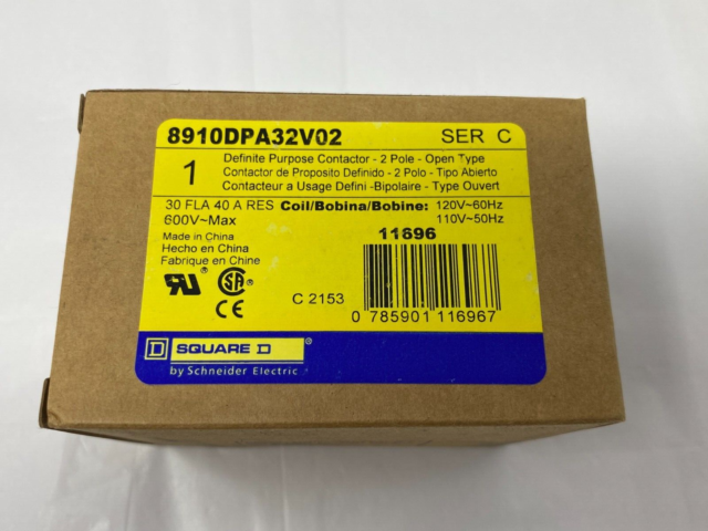 Square D 8910DPA32V02 120V Definite Purpose Contactor 94713388845| eBay