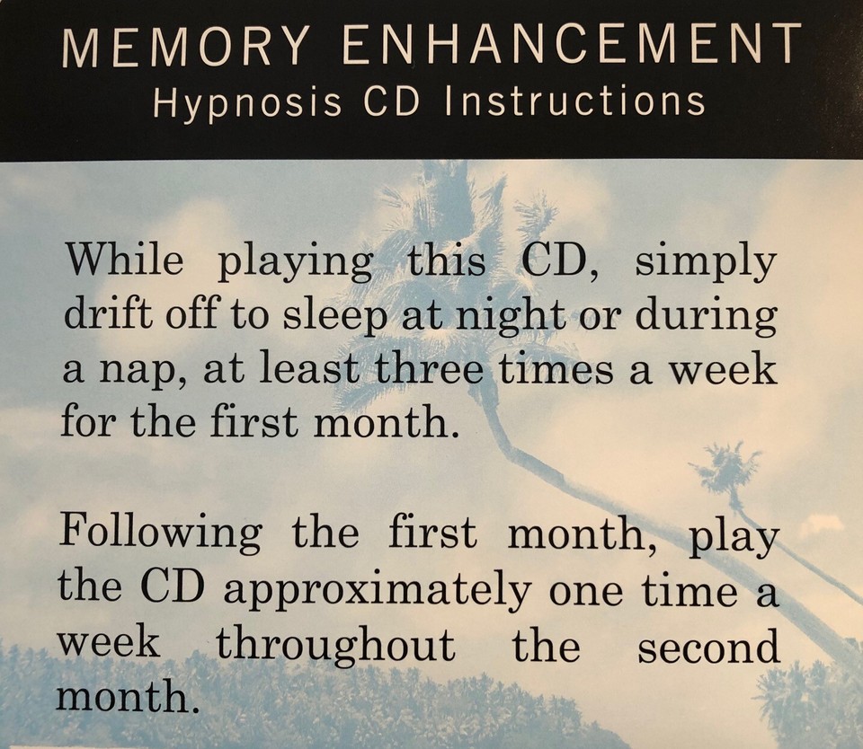 Hypnosis for Memory Enhancement CD. Ships Free Today. | eBay
