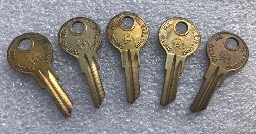 5X Vintage Curtis Key Co. Blank Key "Bulldog Logo" No. Y14 Made in USA ...