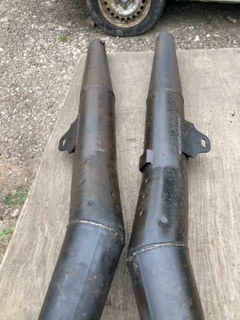 Original Yamaha RD250 RD 350 LC Exhaust pipes pair 4L0 used For restoration. | eBay UK
