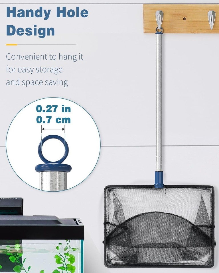 Gentle 8 Inch Mesh Fish Net with Extendable Handle - Ideal for ...