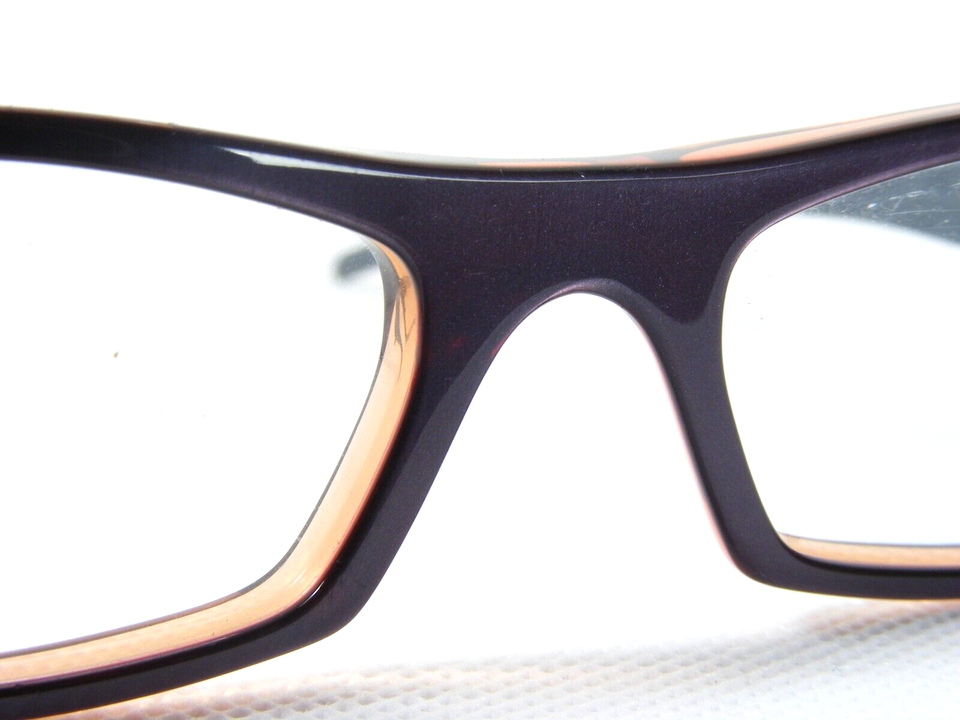 NEW ONKEL Rust 38 PURPLE GRAPE /AMBER ORANGE EYEGLASSES GLASSES FRAME ...
