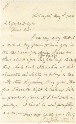 JOSEPH E. JOHNSTON - AUTOGRAPH LETTER SIGNED 05/03/1886 | eBay