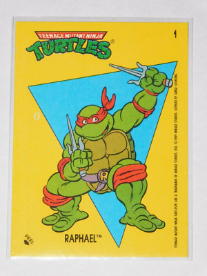 1989 TOPPS TEENAGE MUTANT NINJA TURTLES (TMNT) RAPHAEL STICKER #1 | eBay