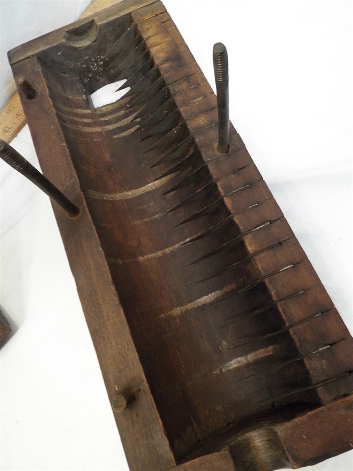 Antique Wooden Primitive Kitchen Tool Tobacco Chopper Shredder Grinder ...