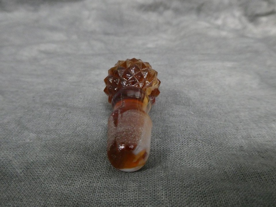 Imperial Brown Slag Starburst Pressed Glass Cruet w/Matching Stopper ...