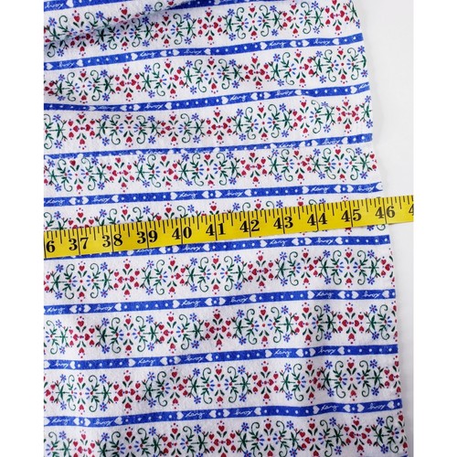 LANZ OF SALZBURG Long Flannel Nightgown Floral Hearts Tyrolean Stripe ...