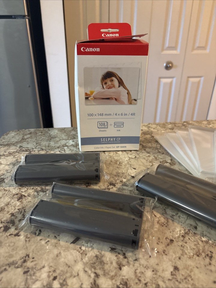 Canon KP-108IN Color Ink And Paper Set (3115B001) for Selphy CP1300 ...