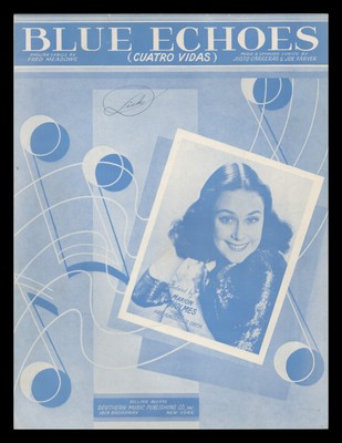 BLUE ECHOES 1941 English & Spanish Lyrics MARION HOLMES Vintage Sheet ...