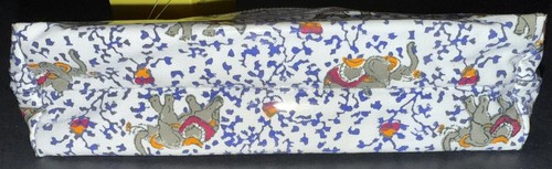 Roberta Roller Rabbit Archie Elephants Make-Up Case Toiletry Bag White ...