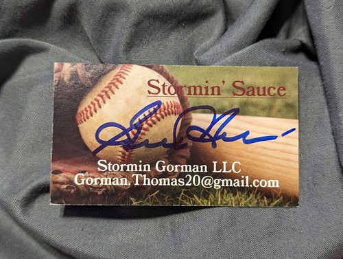 Gorman Thomas Autograph Signed business card | eBay