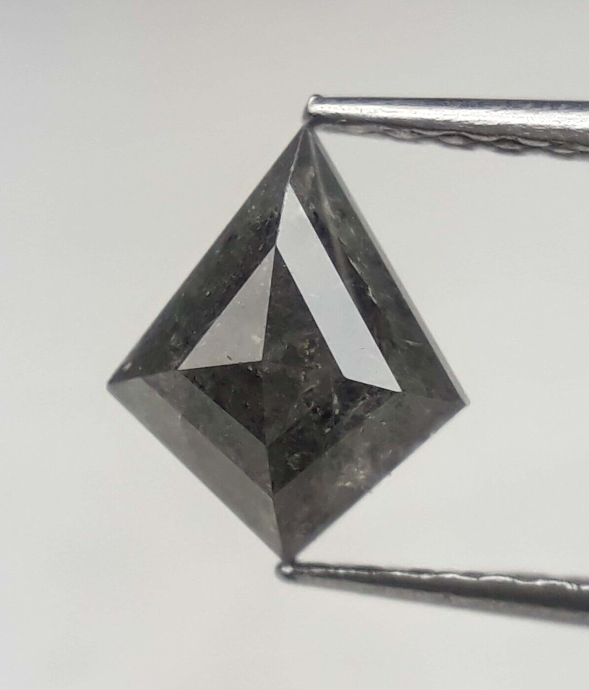 0.75 Ct, Natural Salt and Pepper Loose Diamond.Kite Shape Rustic ...