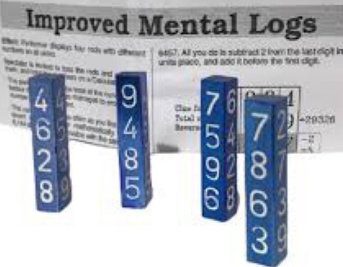 Magic Mental Calculation Logs- Blue anodized Aluminum- super trick ...