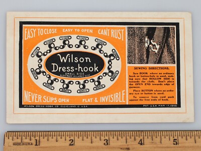 Vintage Wilson Dress Hook Special Offer Advertising Paper Cleveland ...