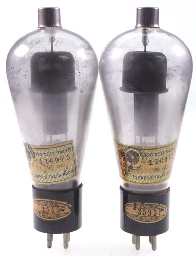 2x 866A = 866 = VT-46A Fivre Gleichrichter Rectifier HAM Radio Röhre ...