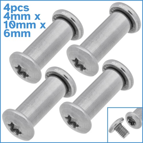 4pcs 4mm x 10mm x 6mm Knife Handle Screw Rivet Fastener Torx Bolt ...