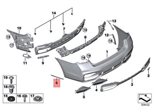 Genuine BMW G11 G12 730d 730dX 730i 730Ld 730LdX Left Rear Moulding ...