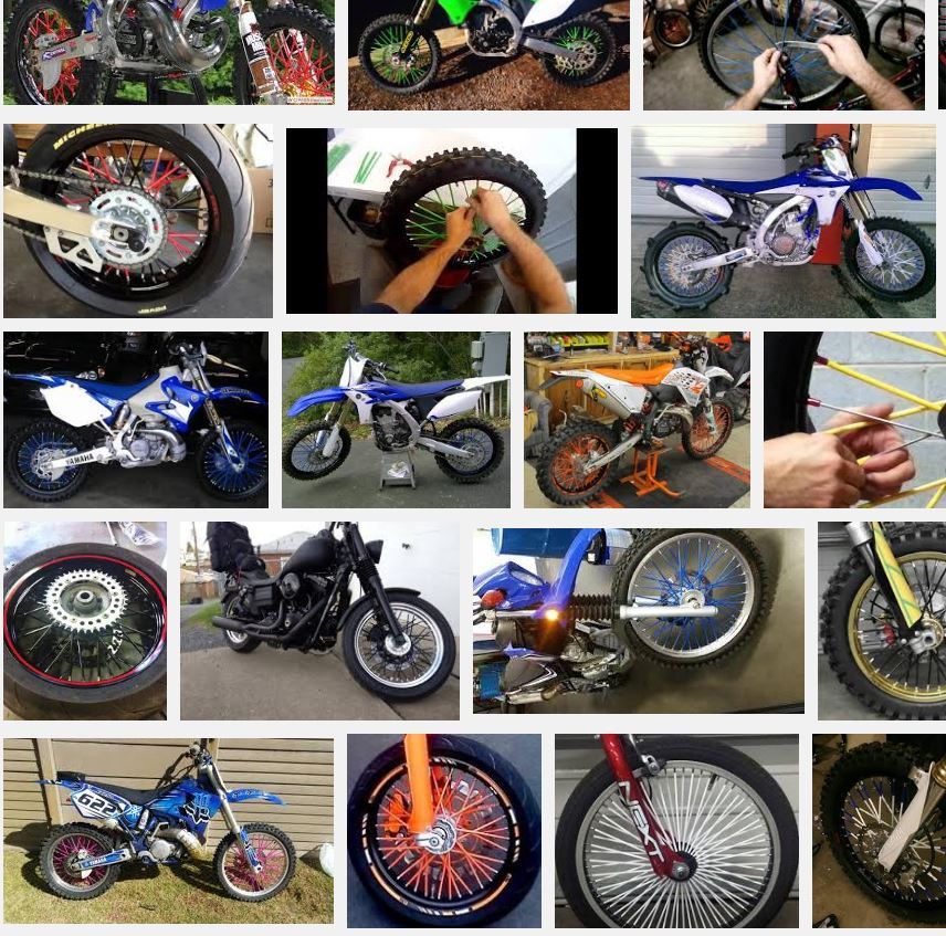 FLUORESCENT NEON GREEN Spoke Covers Protectors Wraps Skins 4MX 21 ...