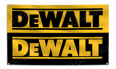 Dewalt Flag 3X5 Ft Banner Power Tools Garage Shop Service Flag ...