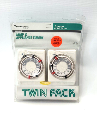 2 Pack Intermatic Time-All Lamp & Appliance Timers 24 Hour 1 On/Off ...